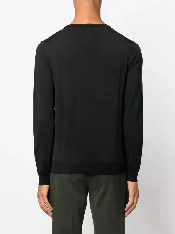 ZANONE V-neck Knitted Jumper - Black