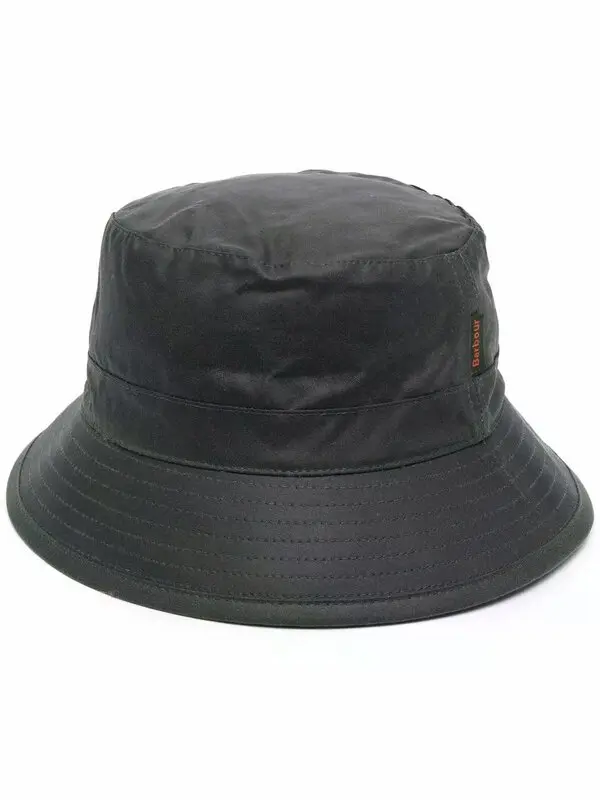 Barbour Waxed Cotton Bucket Hat - Green