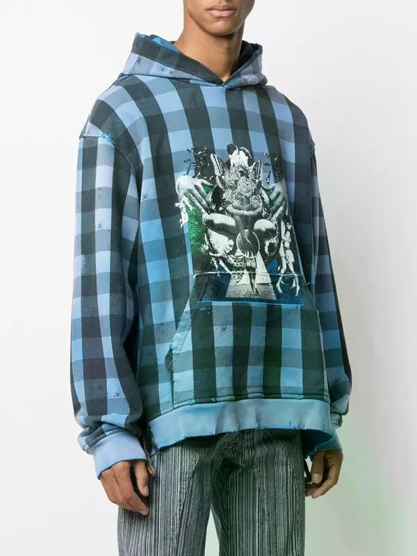 Alchemist Babylon Burning Check Hoodie