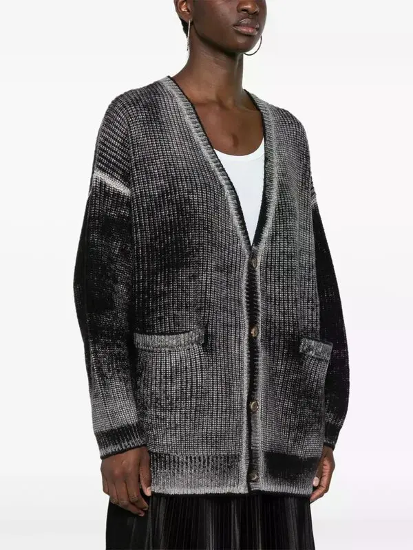 R13 Faded-effect Merino Wool Cardigan