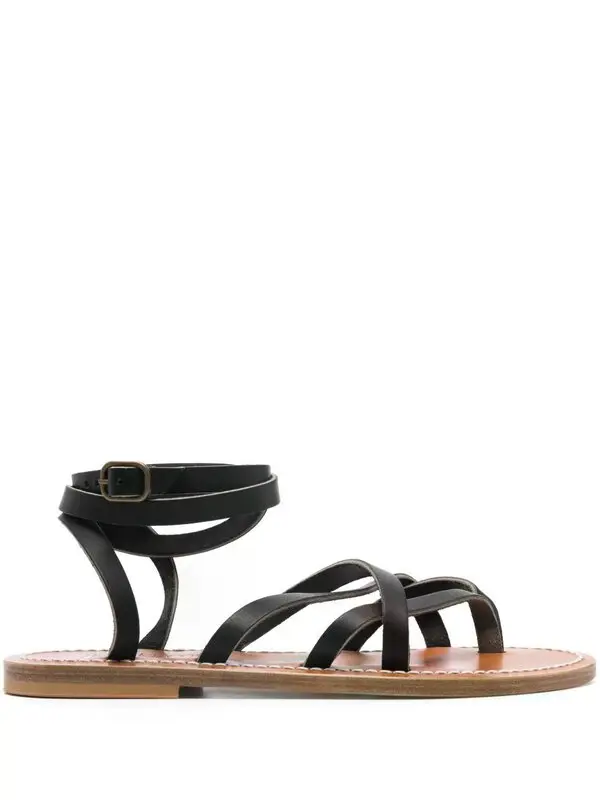 K.JACQUES Zenobie Round-toe Sandals - Black