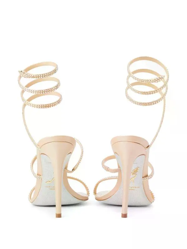 Rene Caovilla 105mm Cleo Embellished Sandals - Pink