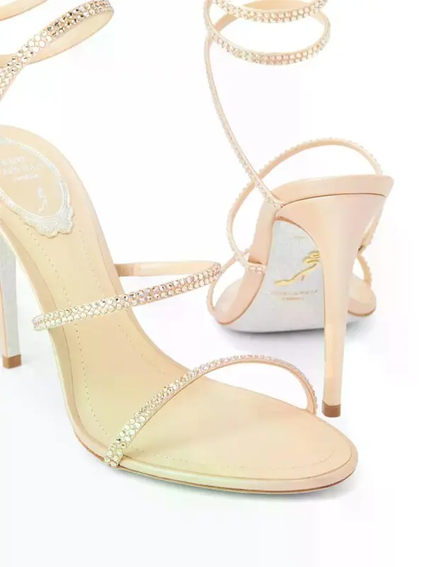 Rene Caovilla 105mm Cleo Embellished Sandals - Pink