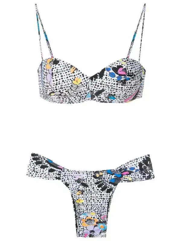 AMIR SLAMA Graphic-print Bikini Set