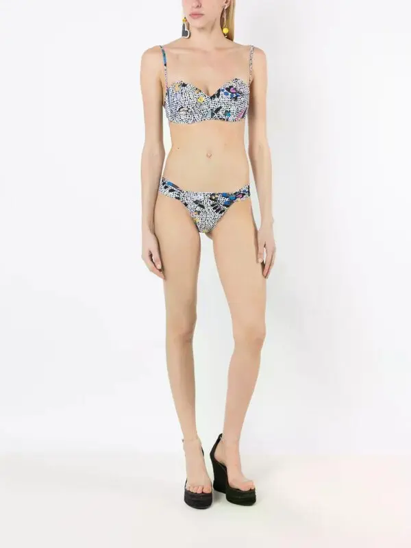 AMIR SLAMA Graphic-print Bikini Set