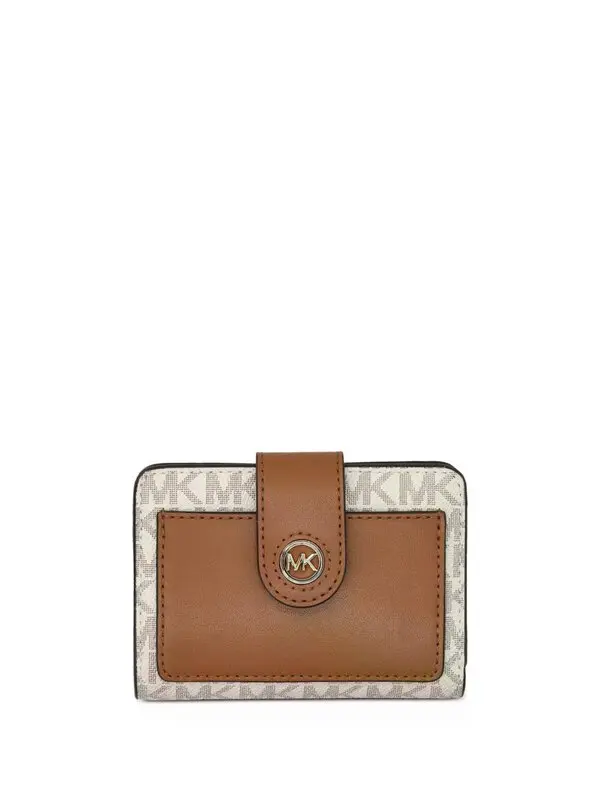 Michael Kors Small Logo-print Wallet - Neutrals