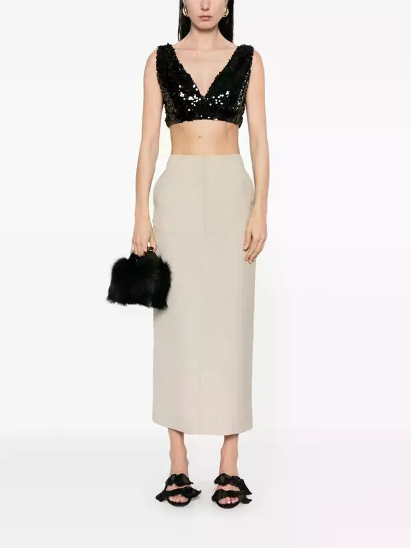 Philosophy Di Lorenzo Serafini Sequinned Cropped Top