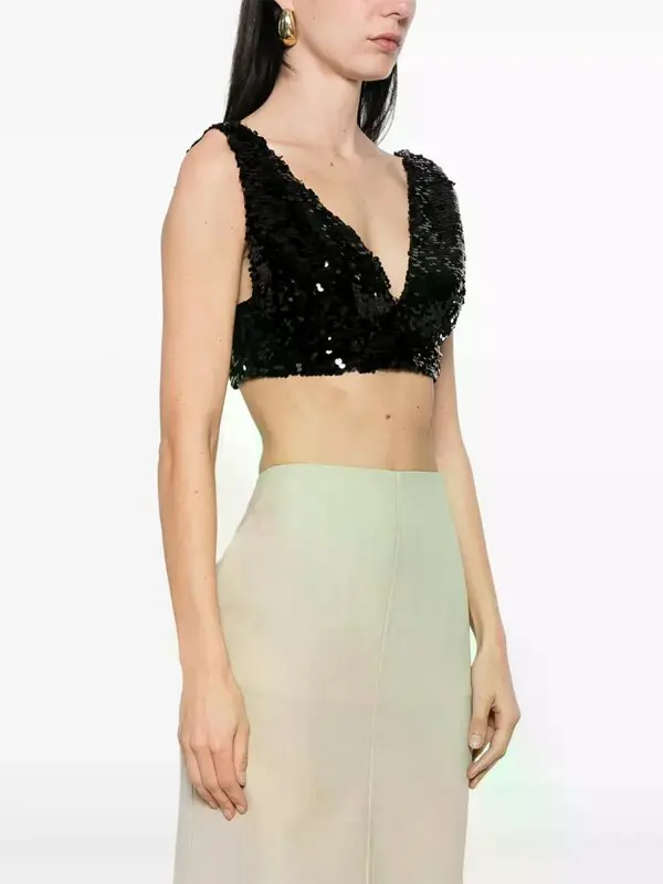 Philosophy Di Lorenzo Serafini Sequinned Cropped Top