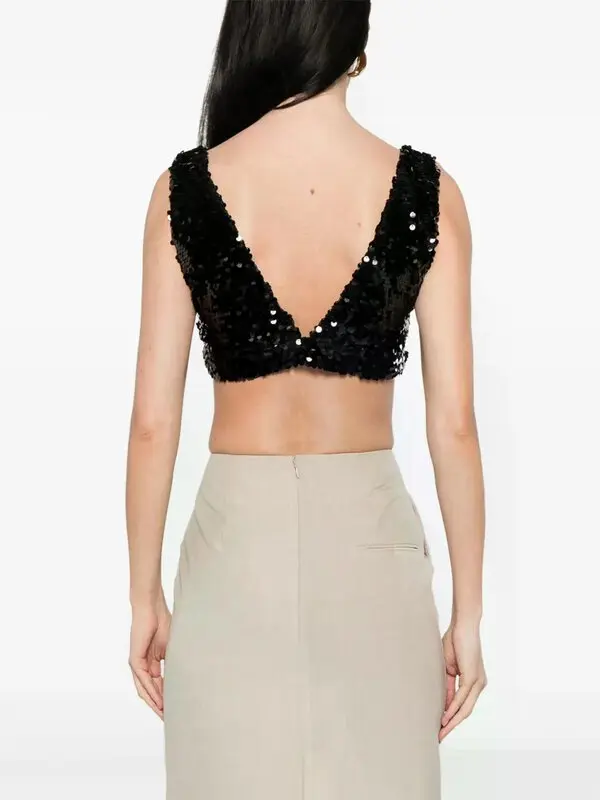 Philosophy Di Lorenzo Serafini Sequinned Cropped Top
