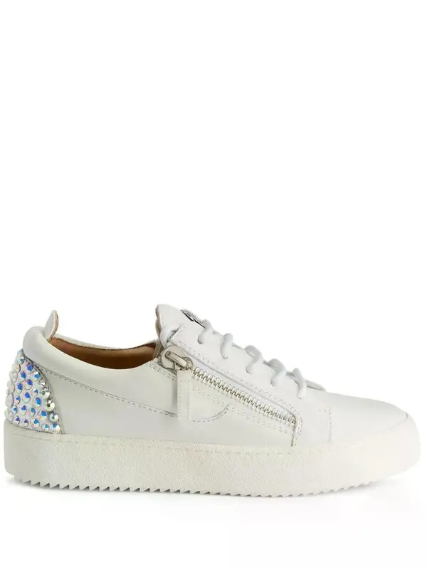 GIUSEPPE ZANOTTI Gail Rhinestone-embellished Sneakers - White