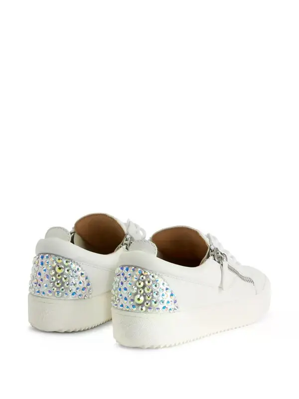 GIUSEPPE ZANOTTI Gail Rhinestone-embellished Sneakers - White