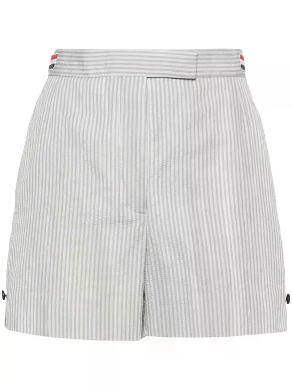 Thom Browne Striped Seersucker Shorts