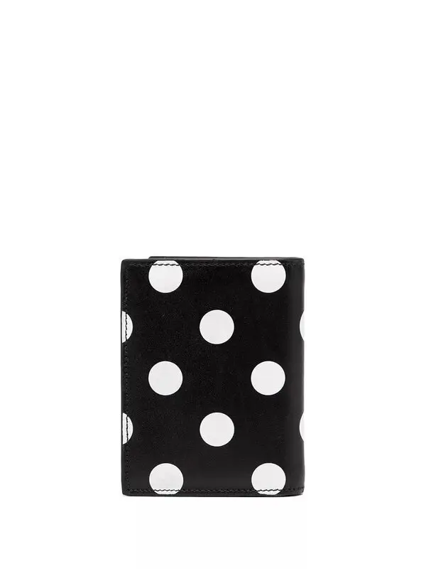 Comme Des Garçons Polka Dot-print Leather Cardholder