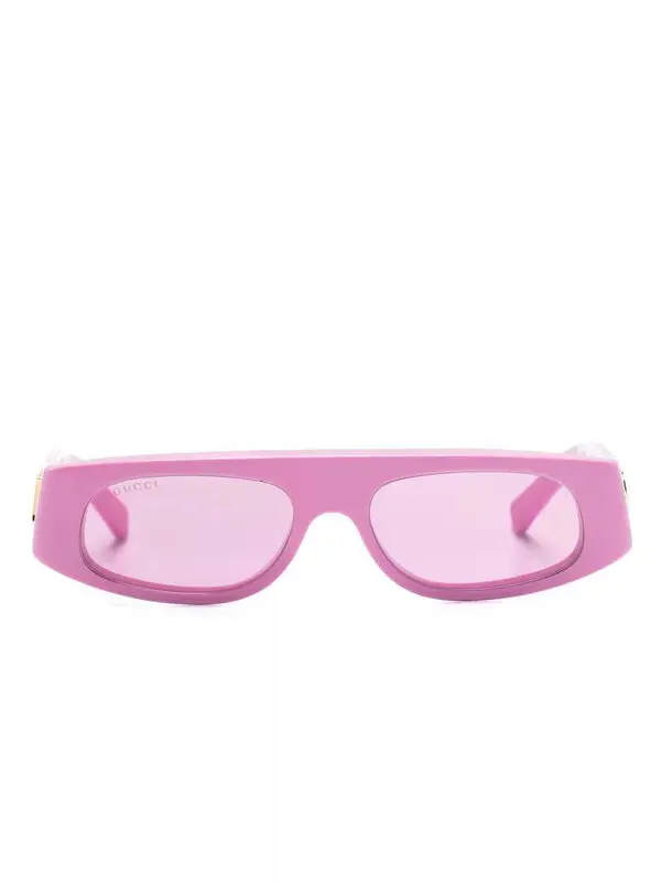Gucci Geometric-frame Sunglasses - Pink