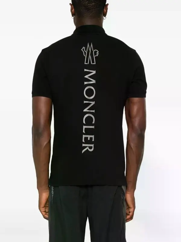 Moncler Rubberised-logo Polo Shirt