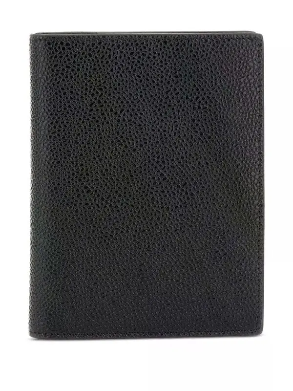 Thom Browne Pebbled-leather Passport Holder - Black