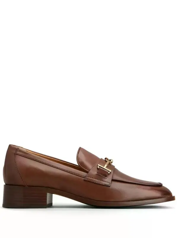 TOD'S Logo-plaque Leather Loafers