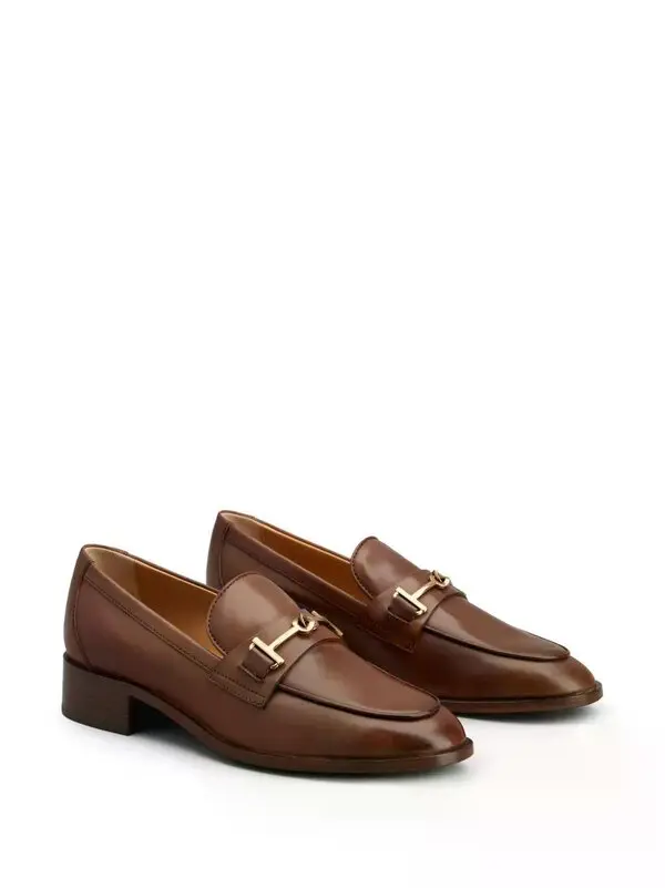 TOD'S Logo-plaque Leather Loafers