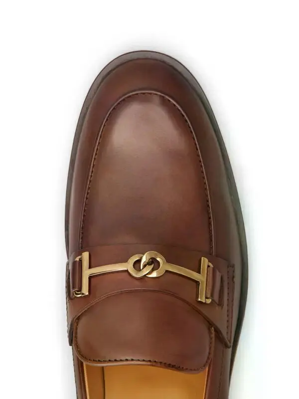TOD'S Logo-plaque Leather Loafers
