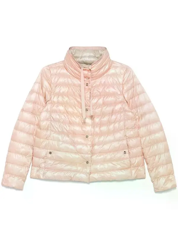 Herno Quilted Funnel Neck Jacket - Pink