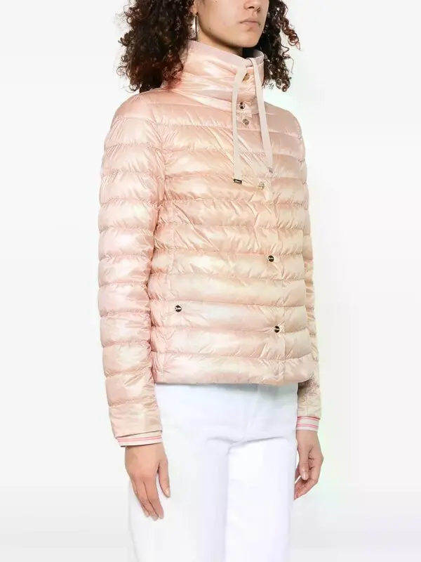 Herno Quilted Funnel Neck Jacket - Pink