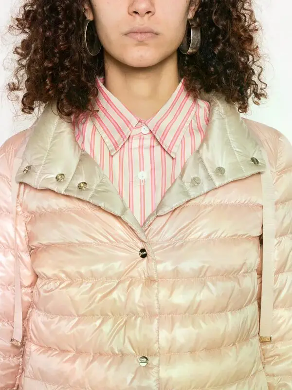 Herno Quilted Funnel Neck Jacket - Pink