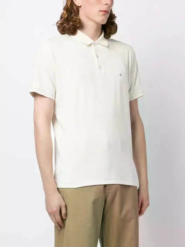 Rag & Bone Logo-embroidered Cotton Polo Shirt - White