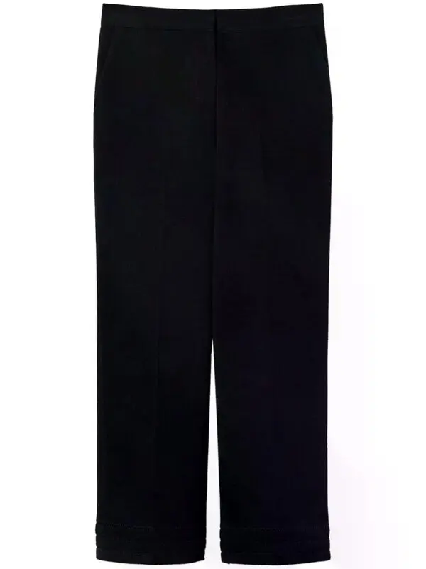TWINSET Embroidered Straight-leg Trousers - Blue