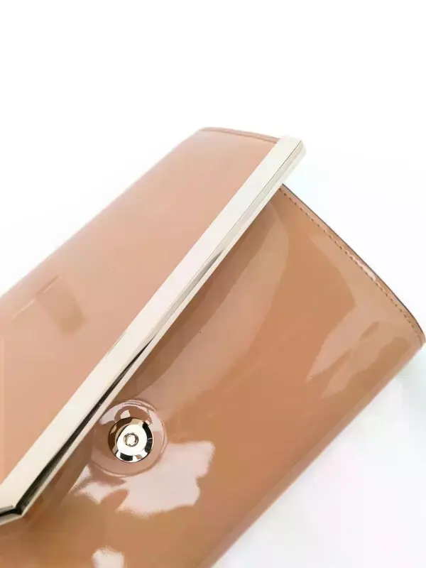 JIMMY CHOO Emmie Leather Clutch Bag - Neutrals