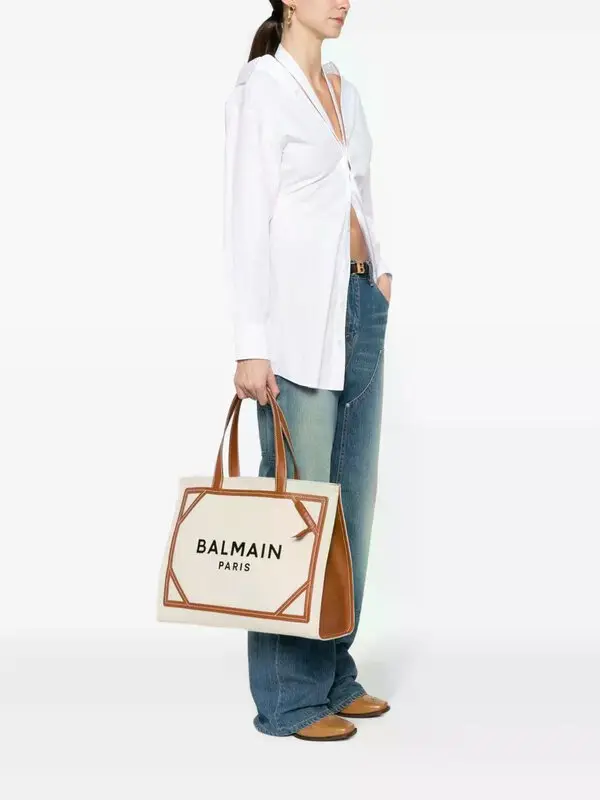 Balmain B-army Logo-print Tote Bag