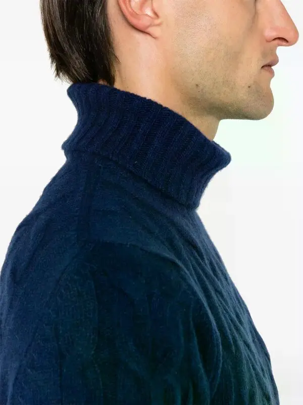Fedeli Olimpo Cable-knit Turtleneck Sweater