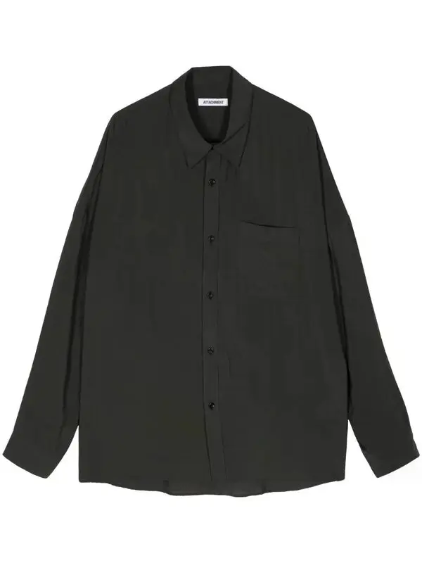 Attachment Chest-pocket Long-sleeve Shirt