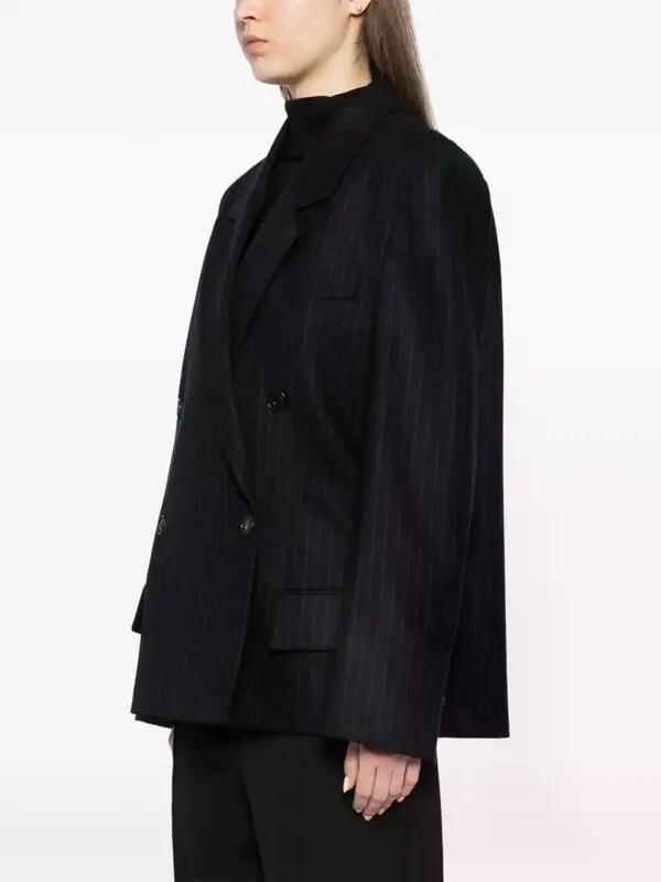 SYSTEM Striped Double-breasted Blazer