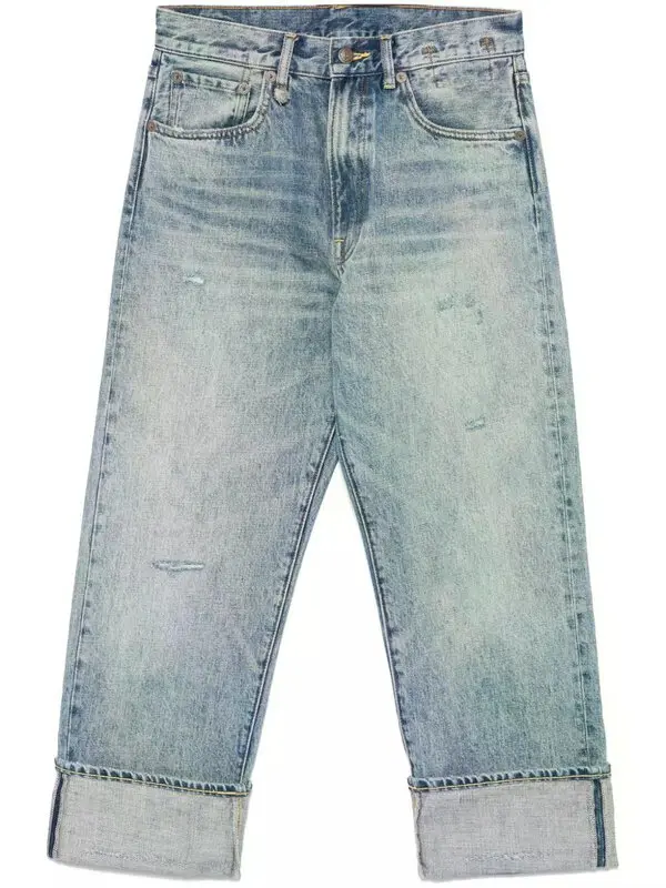 R13 Cuffed X-boyfriend Jeans - Blue