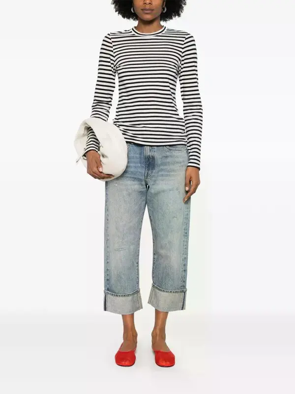 R13 Cuffed X-boyfriend Jeans - Blue