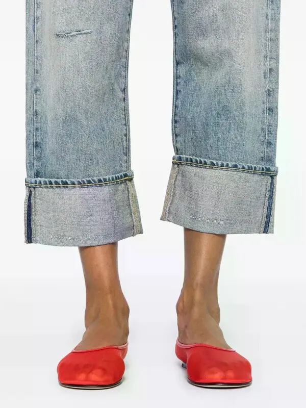 R13 Cuffed X-boyfriend Jeans - Blue