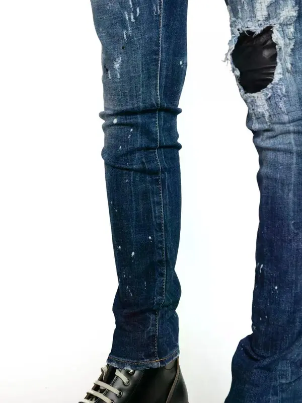 Dsquared2 Distressed Low-rise Skinny Jeans
