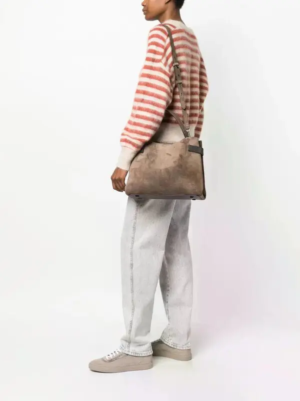 Brunello Cucinelli Suede Tote Bag With Monili Chain Detail