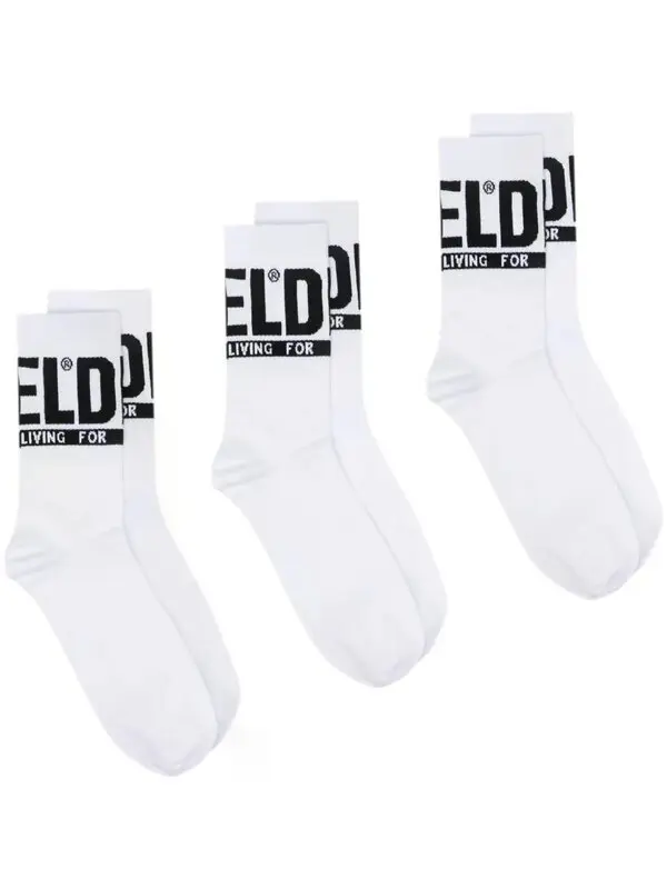 DIESEL® Skm-ray Socks Pack Of Three - White