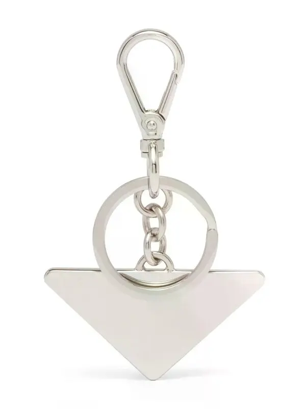Prada Triangle-logo Keychain