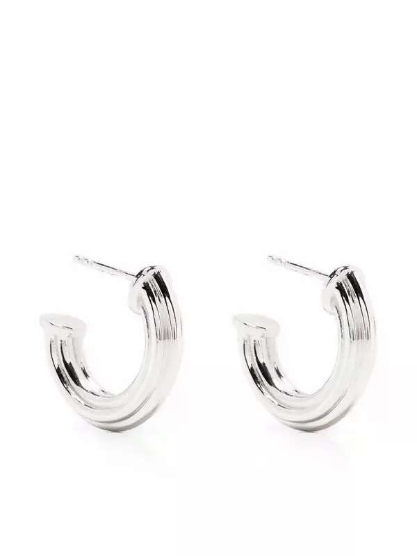 MISSOMA Medium Ridge Hoop Earrings - Silver