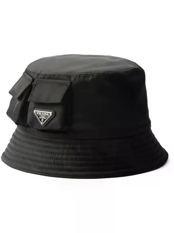 Prada Triangle-logo Bucket Hat - Black