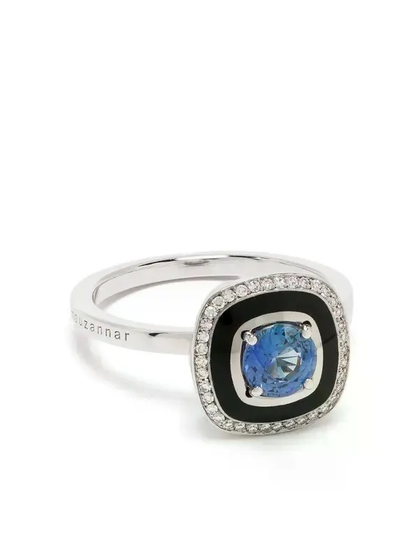 SELIM MOUZANNAR 18kt White Gold Mina Sapphire Ring - Silver