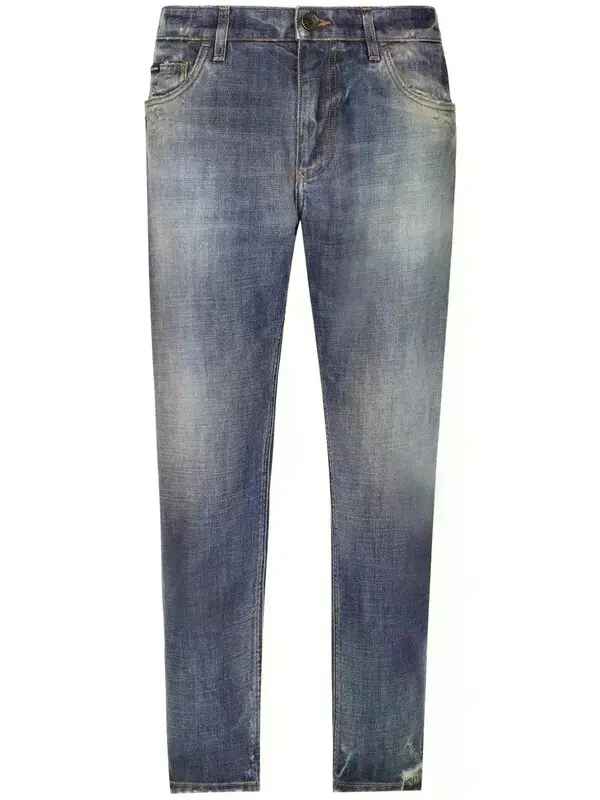 Dolce & Gabbana Distressed-effect Tapered Jeans