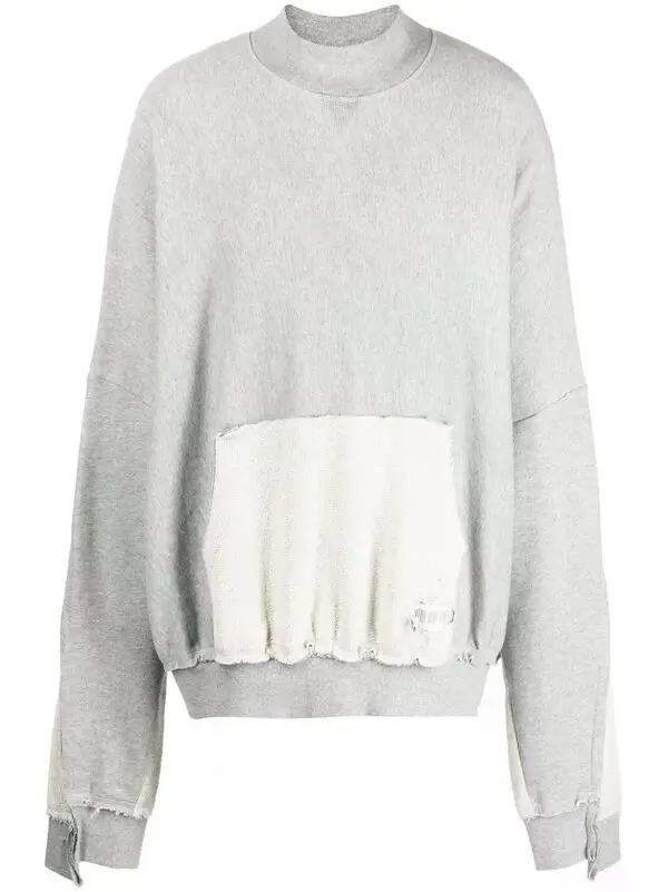 MOSTLY HEARD RARELY SEEN Exposed-seam Brushed Cotton Sweatshirt
