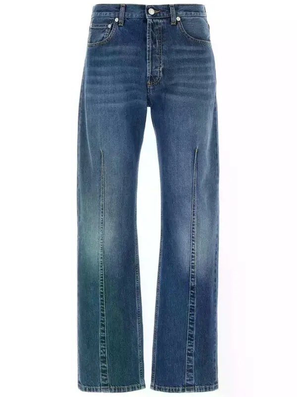 Alexander McQueen Dart Detail Straight Leg Jeans