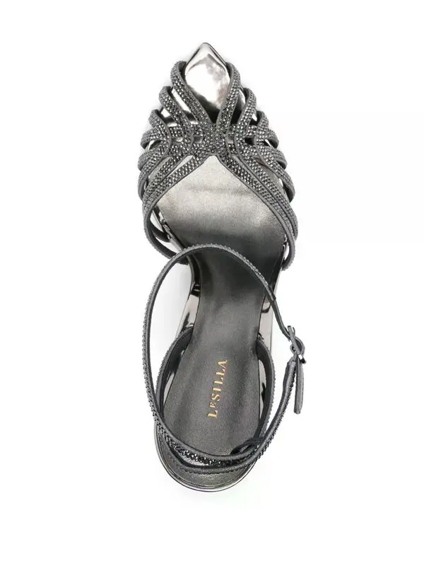 LE SILLA 110mm Embrace Sandals - Grey