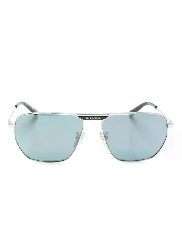 Balenciaga Tag 2.0 Pilot-frame Sunglasses - Silver