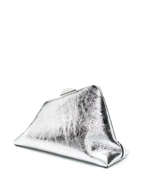 Attico Metallic Leather Clutch Bag