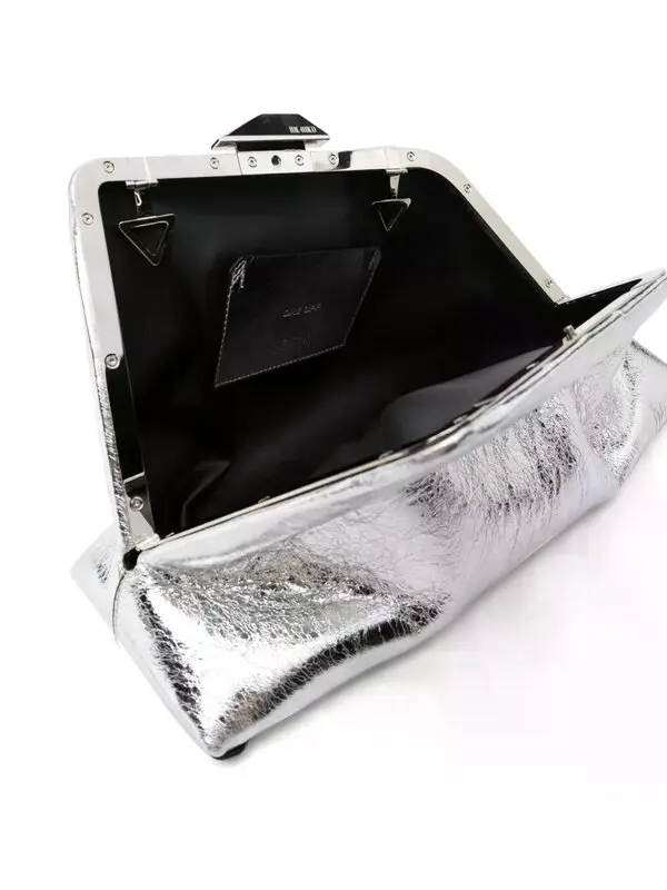 Attico Metallic Leather Clutch Bag